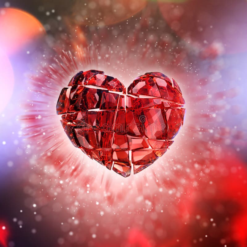 Brilliant Ruby on Black Background. Red Crystal Stock Illustration ...