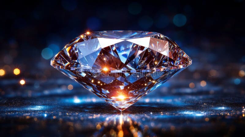 A Brilliant Sparkling Diamond Reflects Light Stock Illustration ...