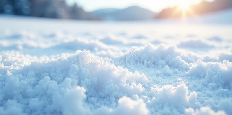 Brilliant White Snow Surface, Sunlight Highlights, Clean Backdrop ...