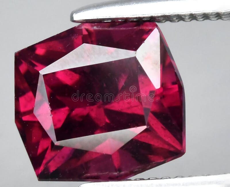 Brilliantly Cut Deep Red Ruby Gemstone Sparkling Under Light Stock ...