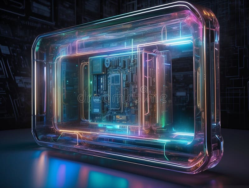 A Brilliantly Shimmering High-tech Device. AI Generated Stock ...