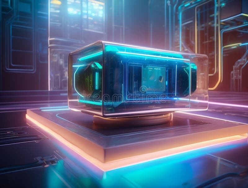 A Brilliantly Shimmering High-tech Device. AI Generated Stock ...