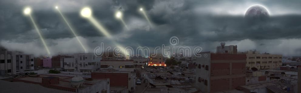 Brillo De Las Luces Del Cielo Imagen de archivo - Imagen de hacia ...