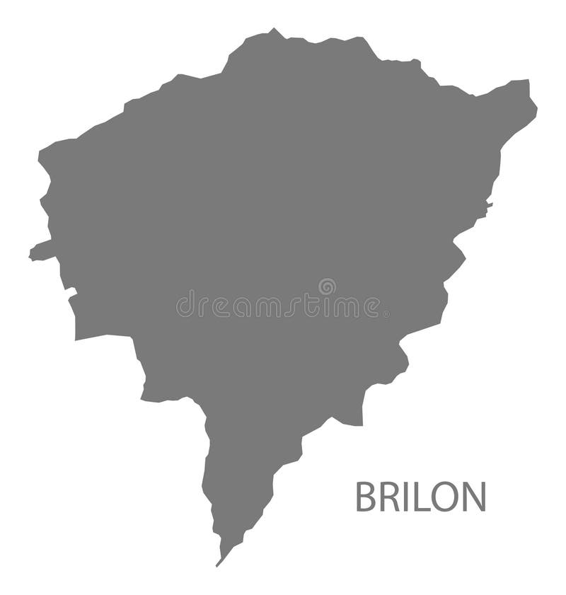 Brilon German City Map Grey Illustration Silhouette Shape Stock Vector ...