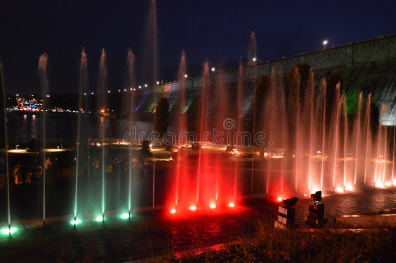 Brindavan Gardens, Mysore, Karnataka Stock Photo - Image of park, blue ...