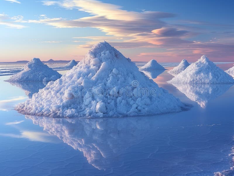 Brine Collected in Heaps for Evaporation during Salt Extraction at the ...
