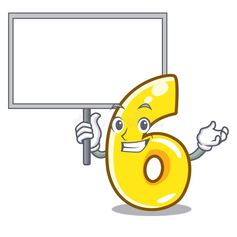 Bring Board Character Number Six on Brick Wall Stock Vector ...