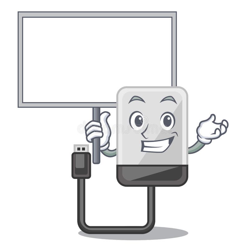 Bring Board Hard Drive in Shape of Mascot Stock Vector - Illustration ...