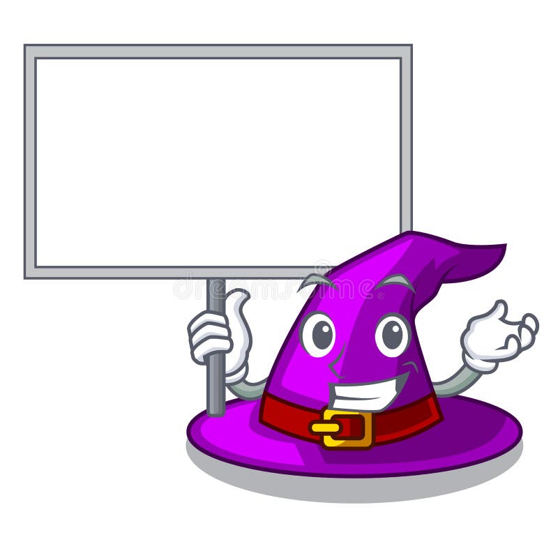 Bring Board with Hat in the Shape Mascot Stock Vector - Illustration of ...