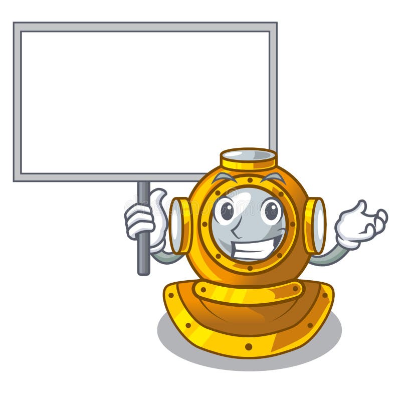 Bring Board Helmet Diving in the Mascot Shape Stock Vector ...