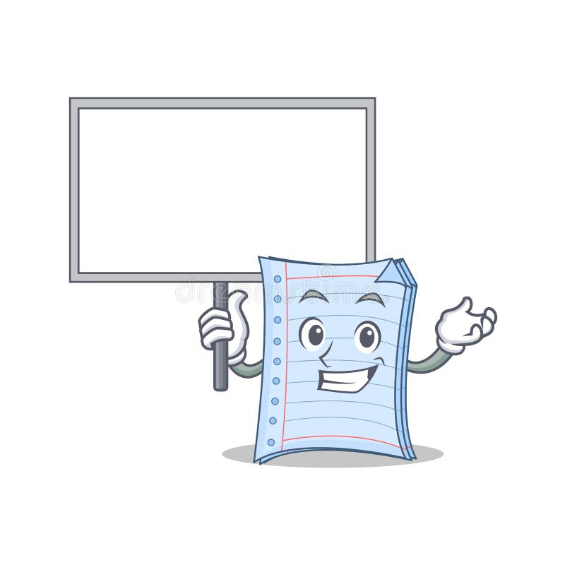 Bring Board Notebook Character Cartoon Style Stock Vector ...