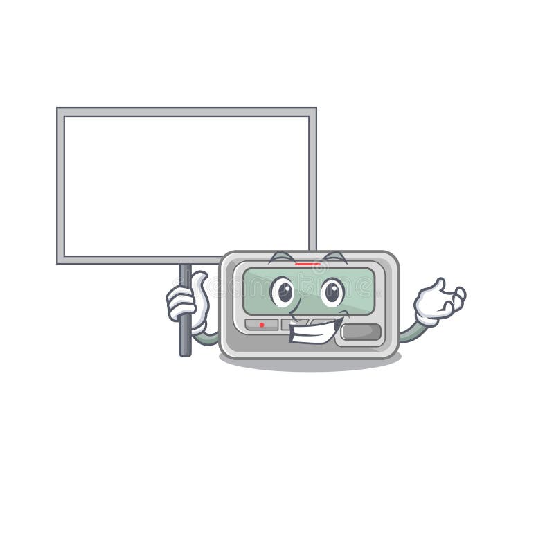 Bring Board Pager with in the Mascot Shape Stock Vector - Illustration ...