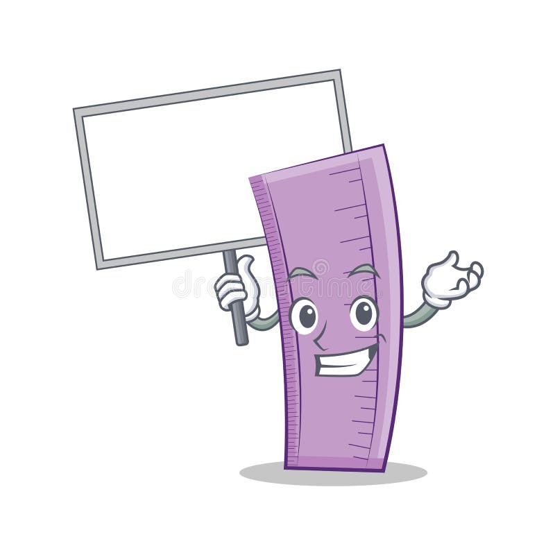 Bring Board Ruler Character Cartoon Design Stock Vector - Illustration ...