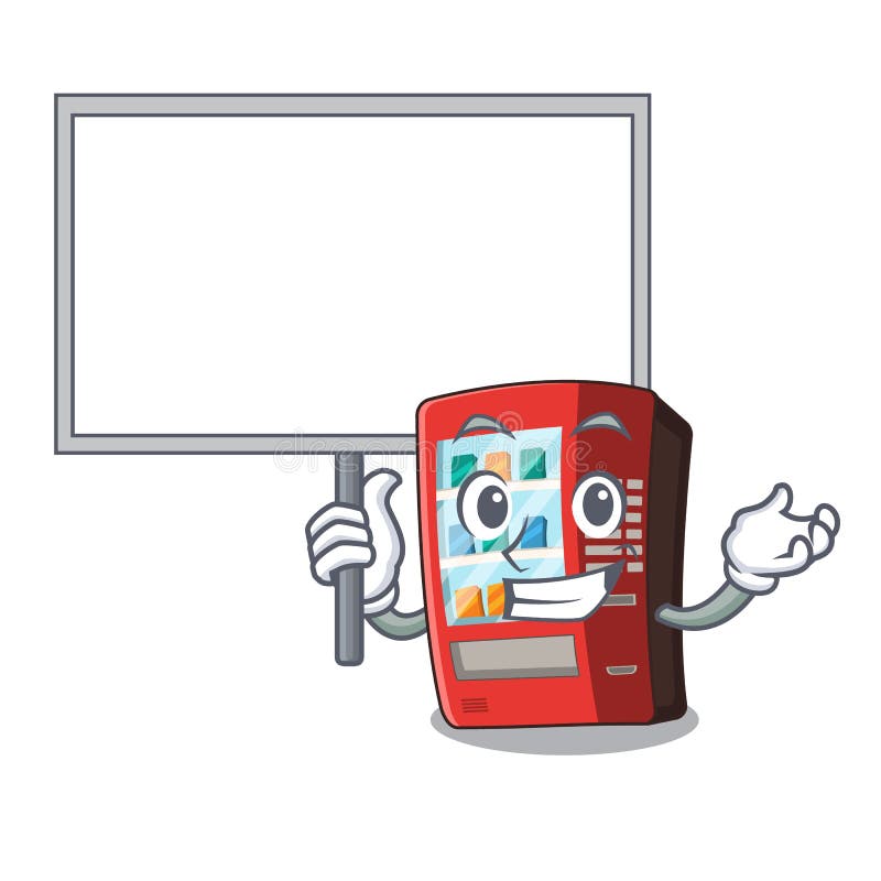With Board Vending Machine in the Cartoon Shape Stock Vector ...