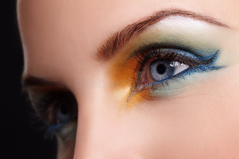 Bring that Colour Back into Your Face. Close Up of a Blue Eye with ...