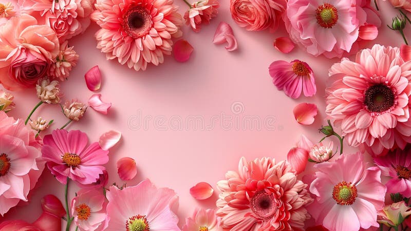 Invitation Layout with a Spring Theme and Ample Whitespace. Stock ...