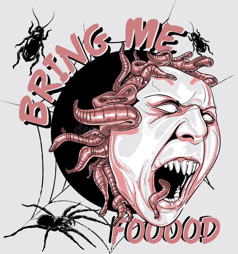 Bring me food stock vector. Illustration of horror, grubs - 46233617