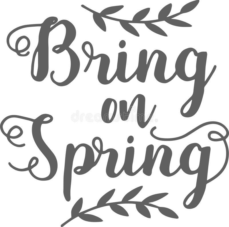 Spring is in the Air. Inspirational Quote about Spring Season, Blue ...