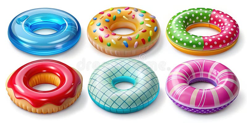 Fun in the Sun Transparent Pool Float Clipart for Summer Designs ...