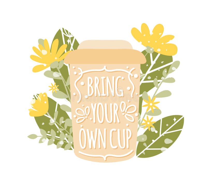 Reusable Coffee Cup Cartoon Stock Illustrations – 498 Reusable Coffee ...