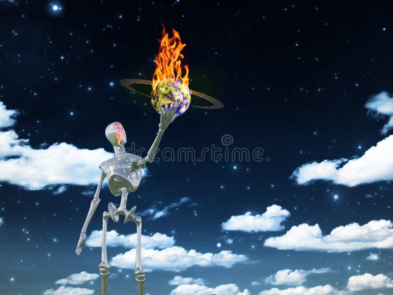 Bringing fire stock illustration. Illustration of nature - 86635880