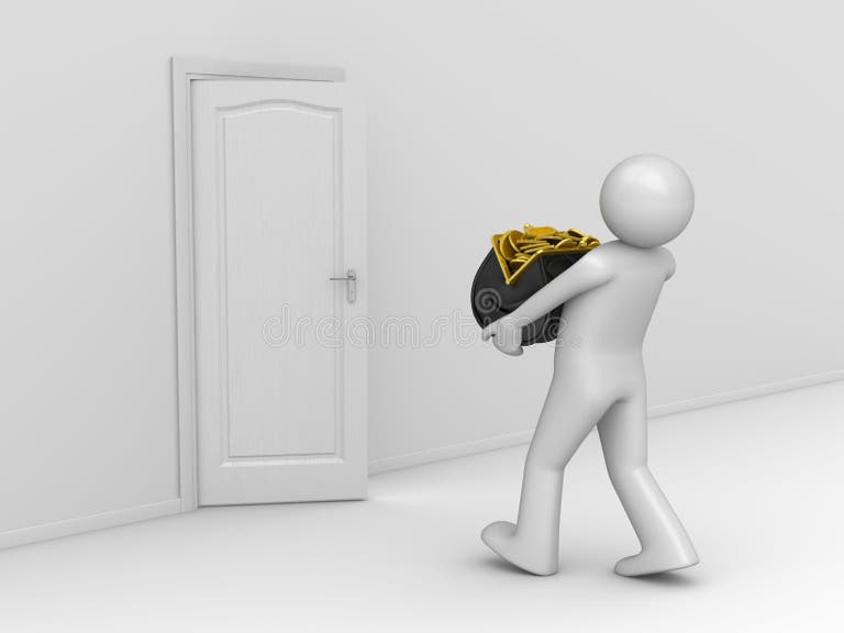 Bringing Money Back - Purse Series Stock Illustration - Illustration of ...