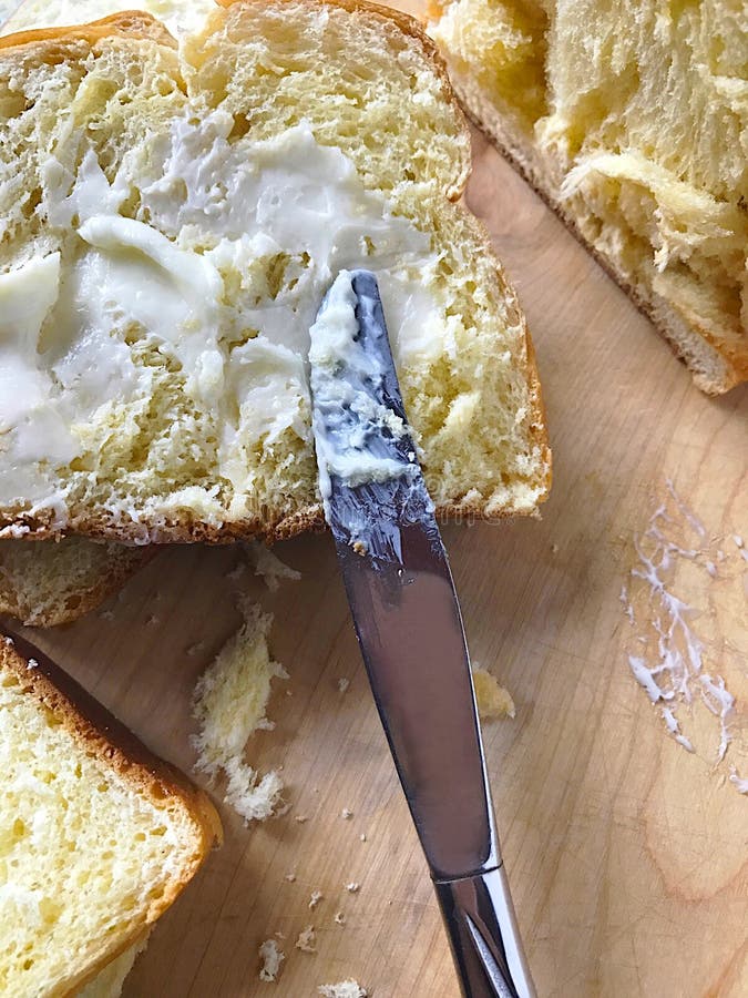 Brioche slice with butter stock image. Image of bread - 82314777