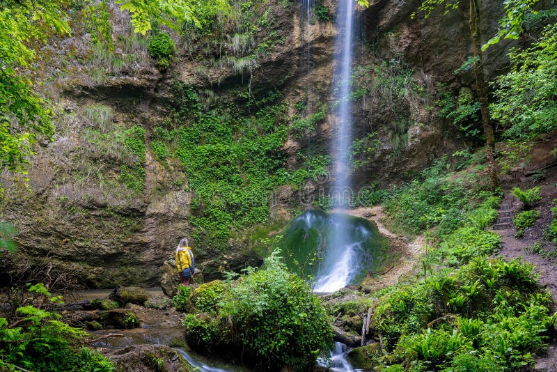 Brisalo Waterfall Waterfalls in Spring Stock Image - Image of ...