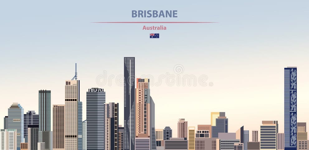 Brisbane City Panoramic Stock Illustrations – 71 Brisbane City ...