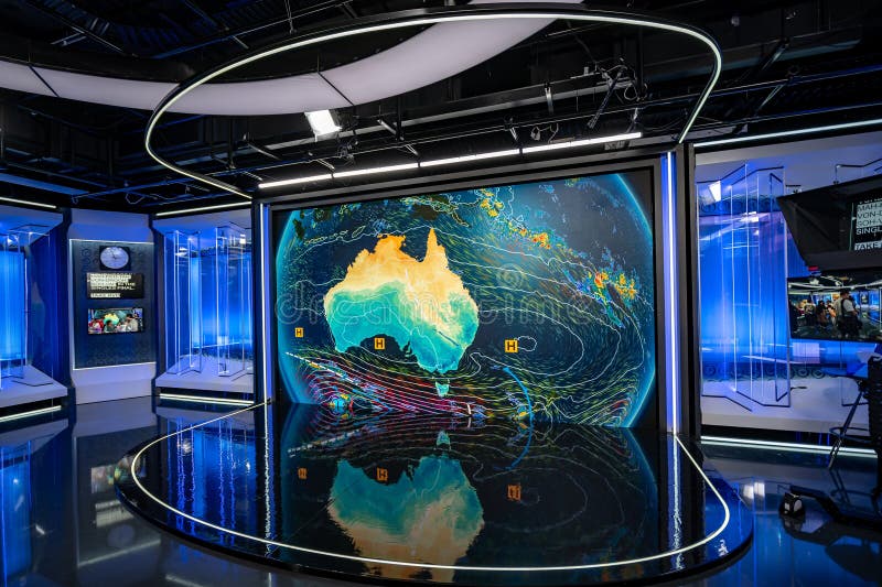 Brisbane, Australia - the ABC Studios News Weather Set Editorial Image ...