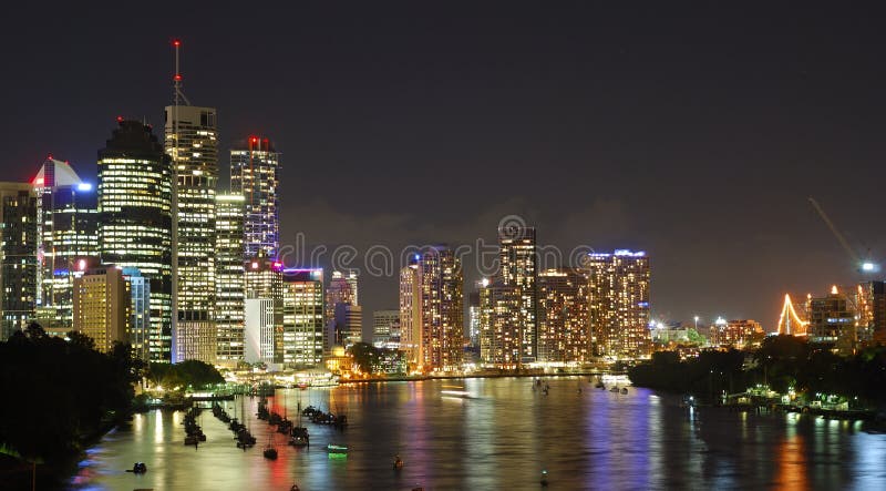 Brisbane Boats At Night Picture. Image: 13754209