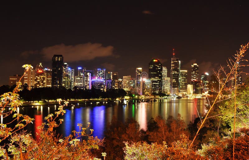 Brisbane City, Australia stock image. Image of colourful - 98690453