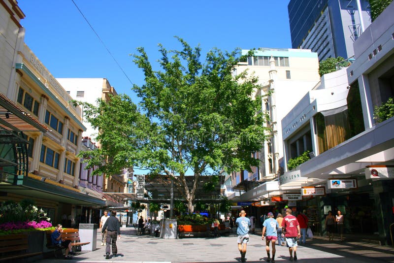 Brisbane City Street Scene editorial stock photo. Image of australia ...