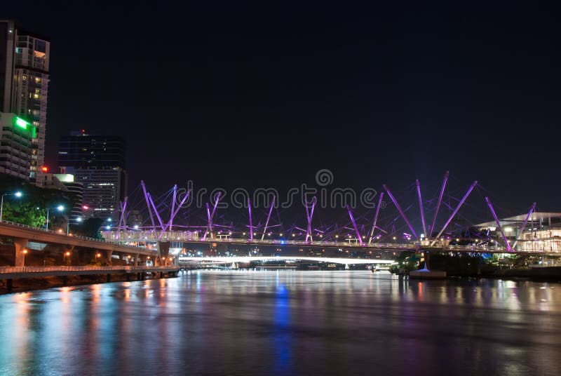 Brisbane City at Night - Queensland - Australia Stock Image - Image of ...