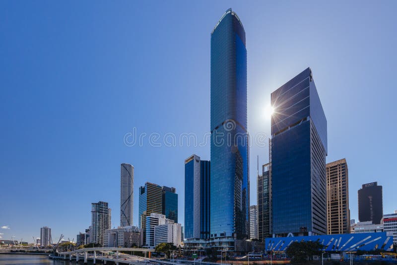 Brisbane Morning Skyline in Australia Editorial Photo - Image of tower ...