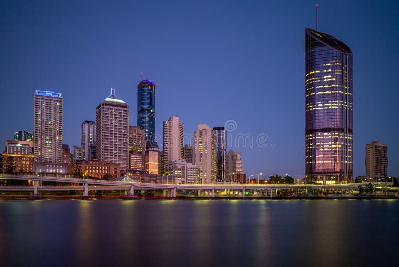 Brisbane Skyline, Capital of Queensland, Australia Stock Image - Image ...