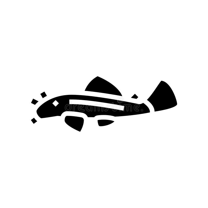 Bristlenose Pleco Glyph Icon Vector Illustration Stock Vector ...