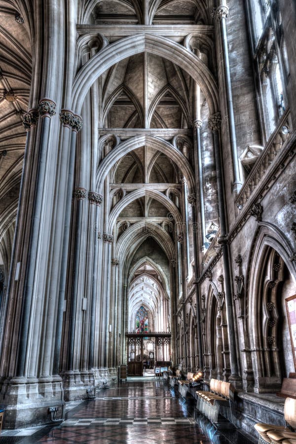 Bristol Cathedral Corridor editorial photography. Image of history ...
