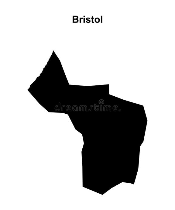 Bristol outline map stock vector. Illustration of county - 360361187