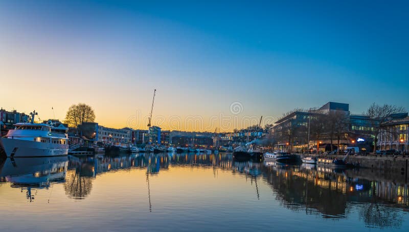 Bristol`s floating harbour stock image. Image of city - 267367919