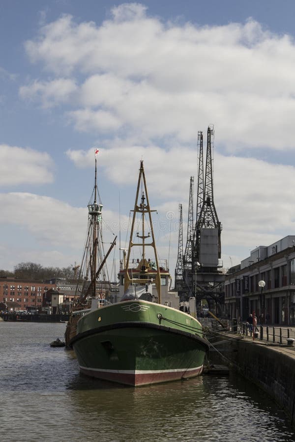 Bristol Harbour Aka Bristol Docks with Old Loading Crane Editorial ...