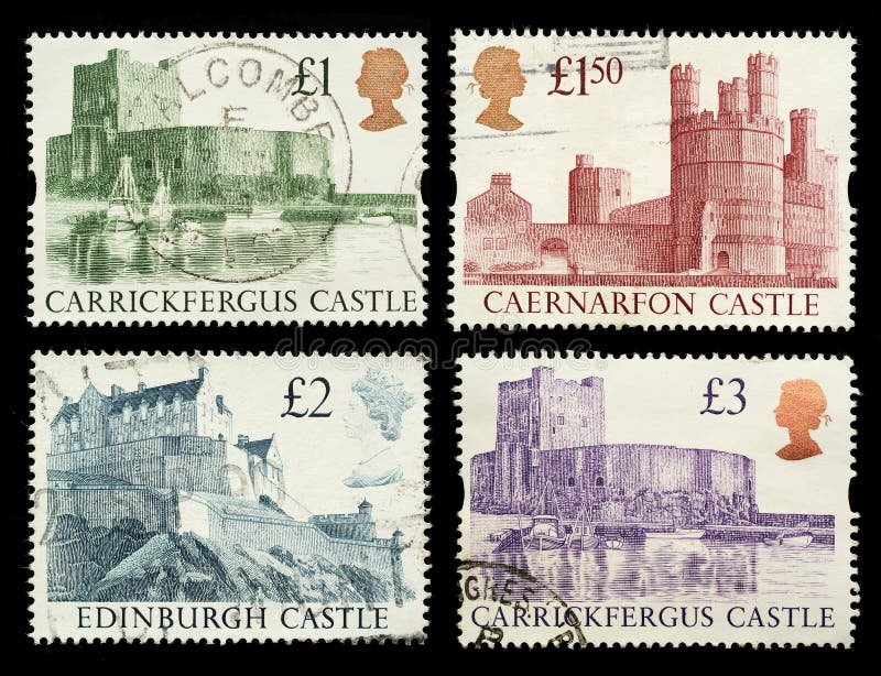 Britain Castle Postage Stamps Editorial Image - Image of kingdom ...