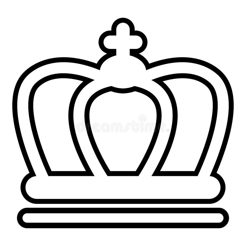 Britain Crown Icon, Outline Line Style Stock Vector - Illustration of ...
