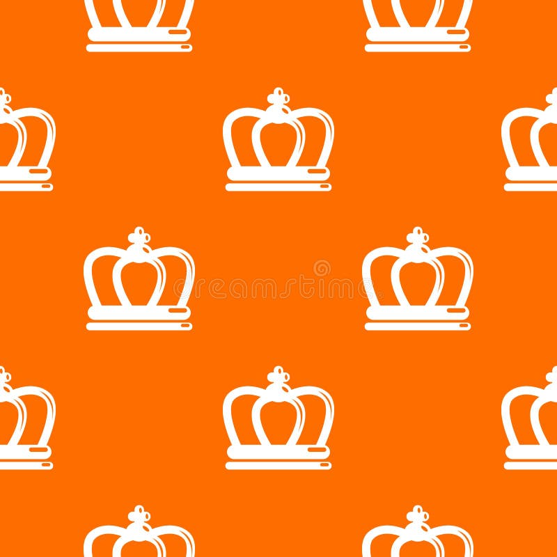 Britain Crown Pattern Vector Orange Stock Vector - Illustration of ...
