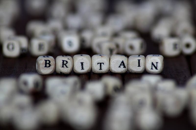 BRITAIN Text on Wooden Cubes Stock Image - Image of united, visiting ...
