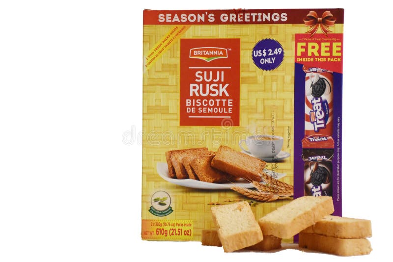 Britania Suji Rusk Biscotte De Semoule Wheat Big Pack Editorial Image ...