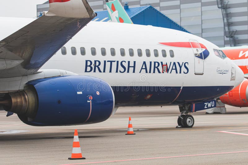 British Airways Airplane at Airport Editorial Stock Image - Image of ...