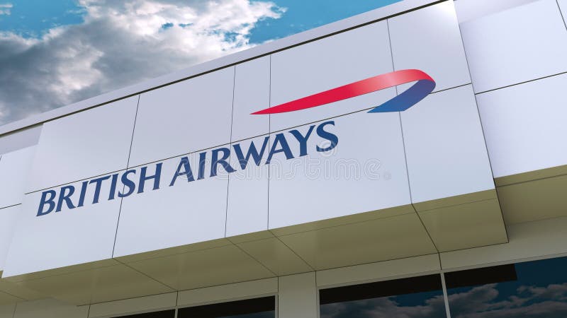 British Airways Logo on the Modern Building Facade. Editorial 3D ...