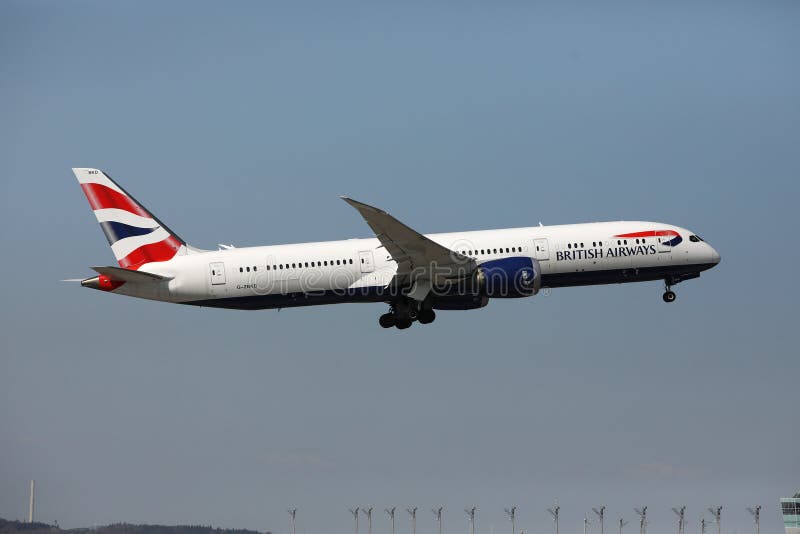 British Airways Plane, Sky Background Editorial Photo - Image of ...
