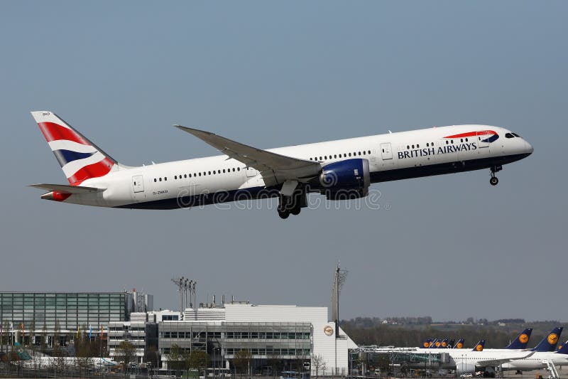 British Airways Plane, Sky Background Editorial Stock Photo - Image of ...